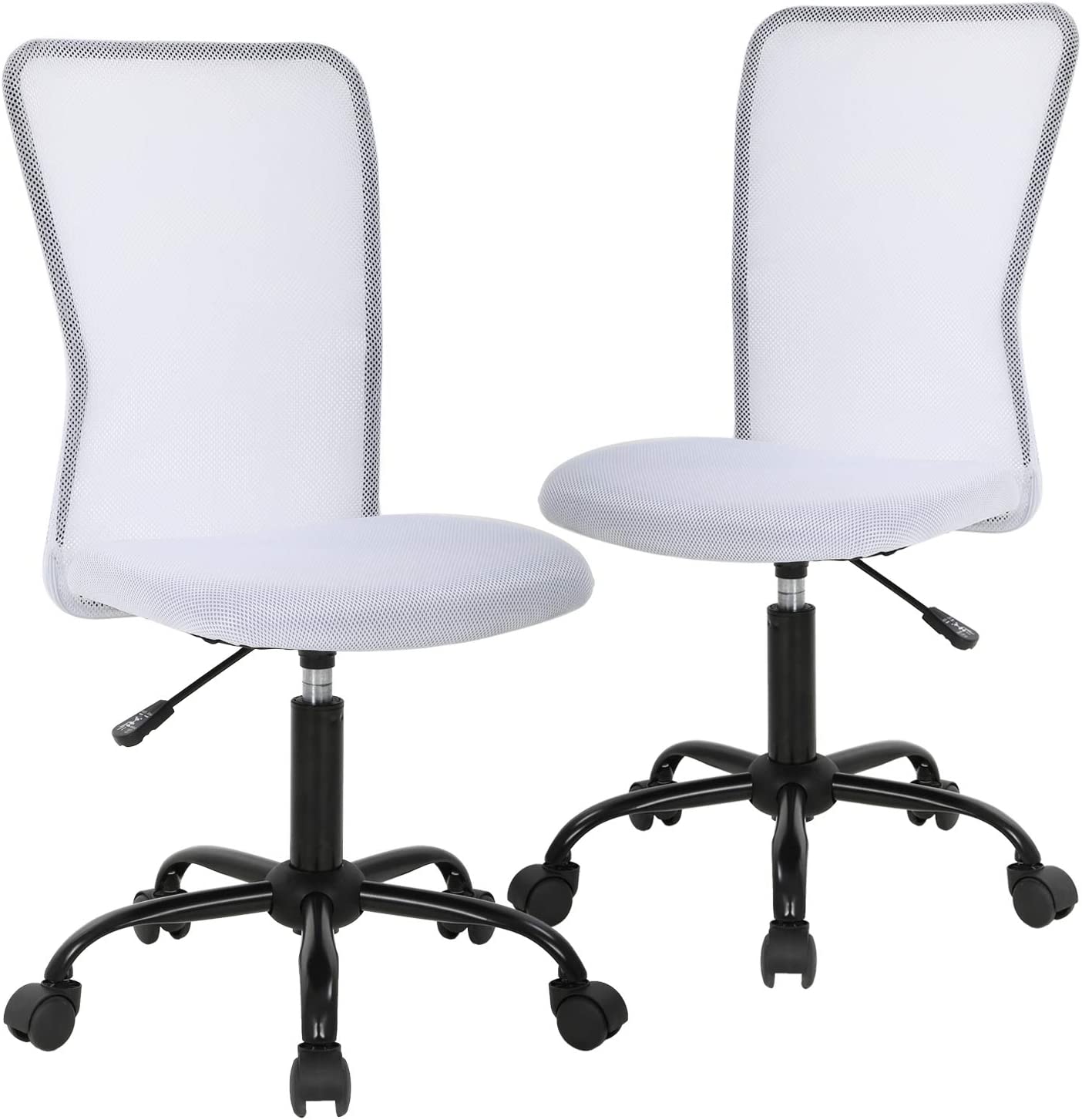 Furinno Home Office Ergonomic Swivel Chair, White, Set of 2 - Walmart.com