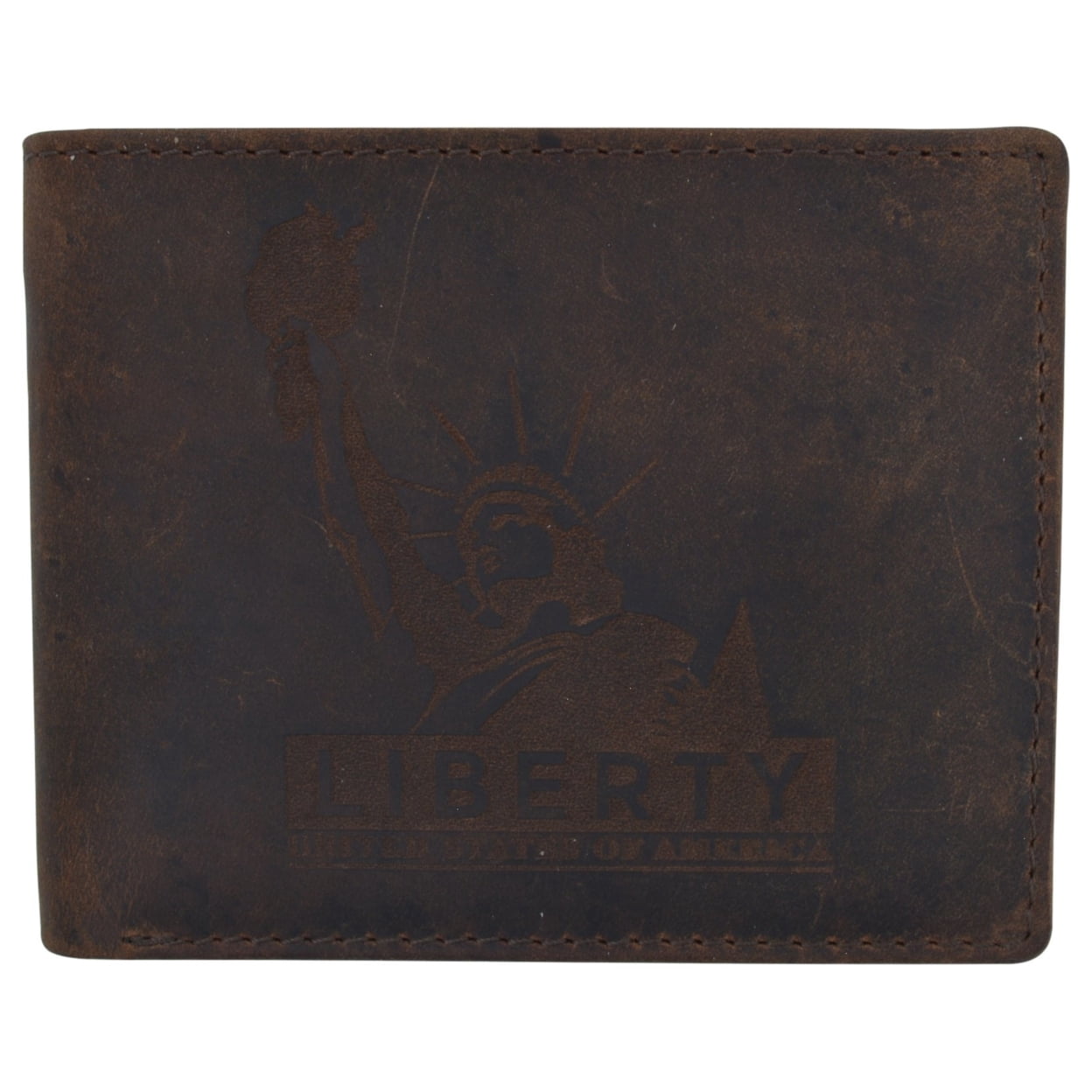 AFONiE Men's Statue of Liberty Stamped Wallet w/ RFID Technology ...