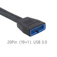 19Pin to 2 Port USB3.0 Male Cable Data Transmission Motherboard ...