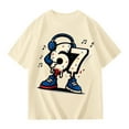 Girl's Y2K Oversized Graphic Number Print Tops Crew Neck Short Sleeve T ...