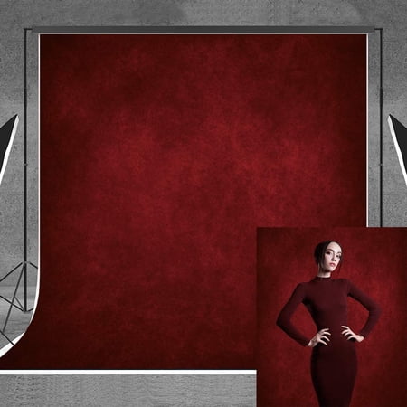 8x8ft Deep Red Photo Backdrop Pure Color Portraits Photoshoot Old ...