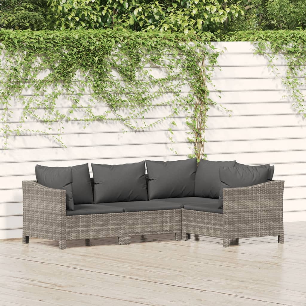 Click here for Vidaxl 4 Piece Garden Lounge Set With Cushions Gre... prices