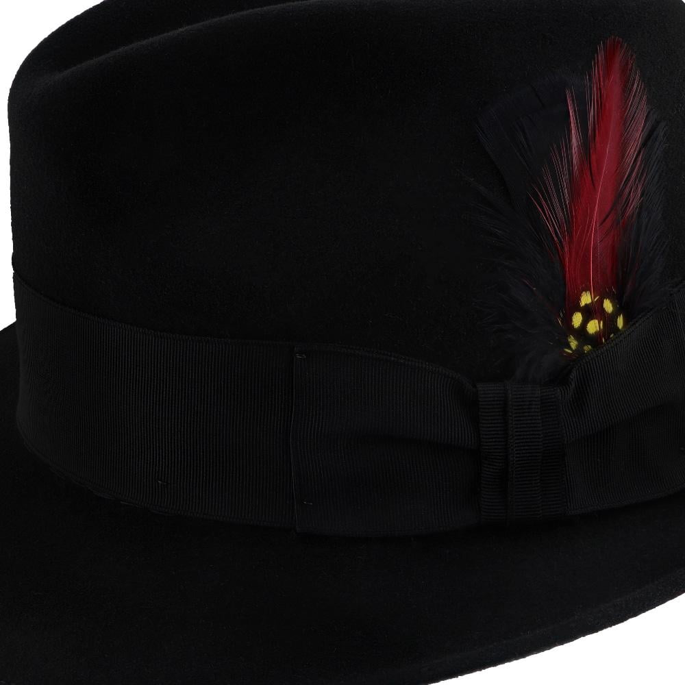 Caribou Grey Wool Felt Hat 2 Inch Brim Stetson Frederick Fedora Hat ...