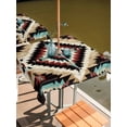 Boho Brown Teal Red Table Cloth Rectangle Outdoor Tablecloth ...