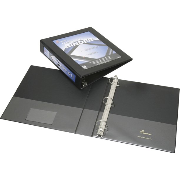 SKILCRAFT, NSN4621389, D-ring Frame View Binder, 1 Each, Black ...