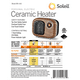 Soleil Electric Personal Ceramic Mini Heater 250W Indoor Wood MH-08S ...