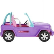 Barbie Convertible Toy Car, Sparkly Pink 2-Seater with Driving Play and ...