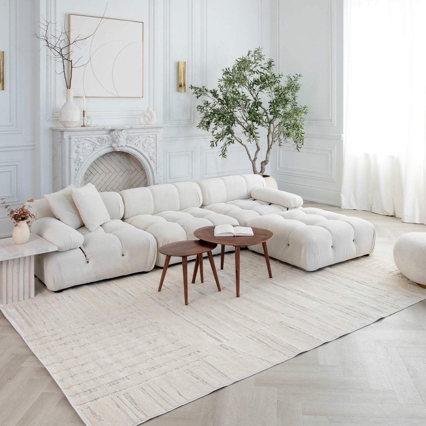 Click here for Rug Branch Astra Modern Indoor Area Rug  Beige Cre... prices