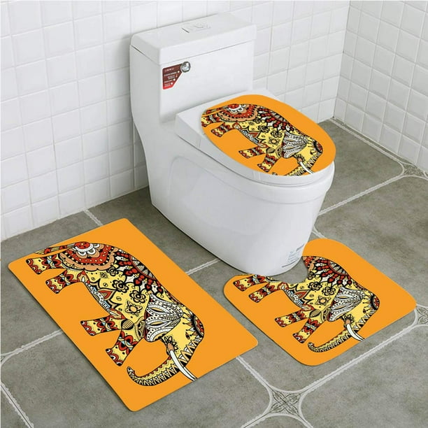 JSDART Elephant Mandala Marigold Backdrop Paisley Floral Details ...