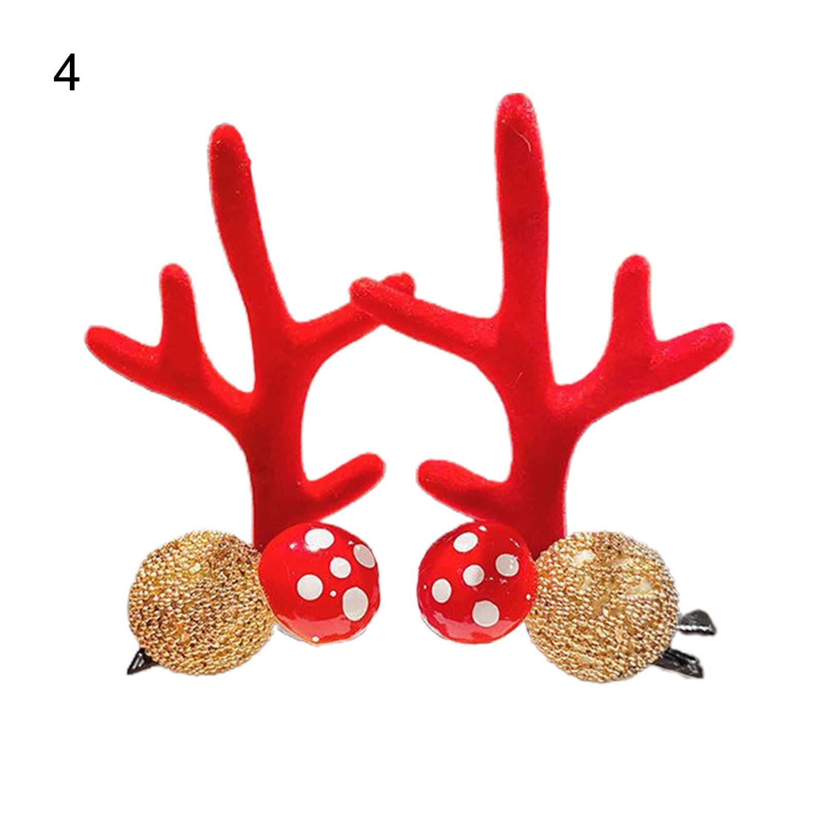 1 Pair Hair Clips Adorable Exquisite Workmanship Festive Christmas Cute ...