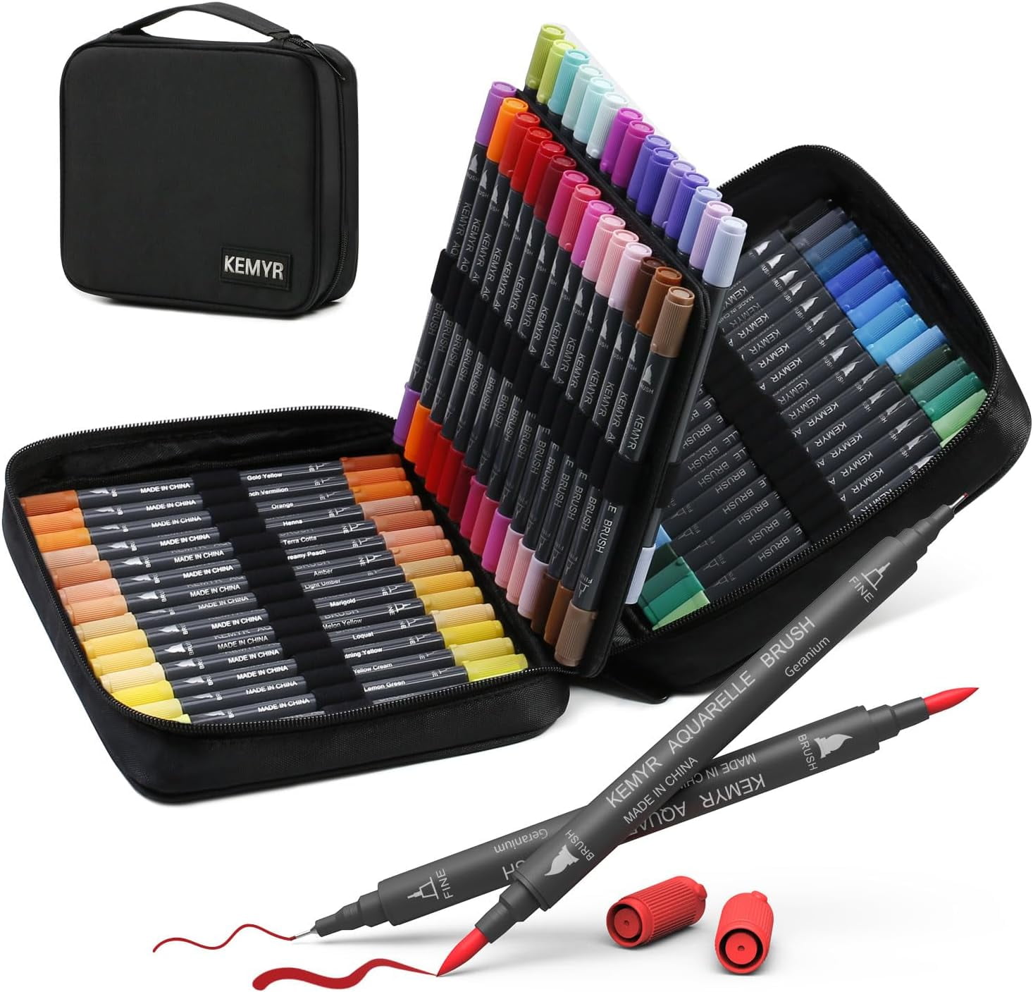 fuzhong-Markers for Adult Coloring Books: 60 Colors Markers Set Dual ...