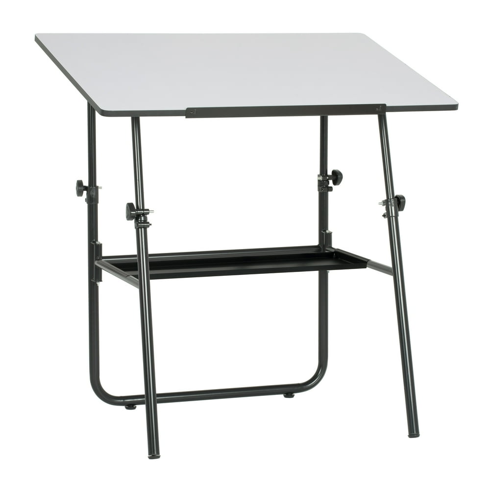 Studio Designs Ultima Wood Top Folding Drafting Table in Black and ...