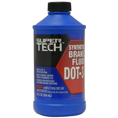 Super Tech DOT 3 Brake Fluid, 12 oz - Walmart.com