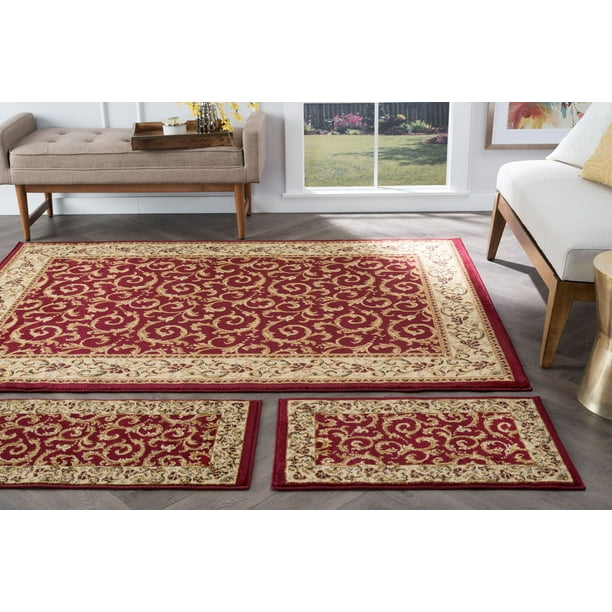 Transitional Area Rug (3-Piece Rug Set: (5' x 7', 20'' x 60'', 20'' x ...