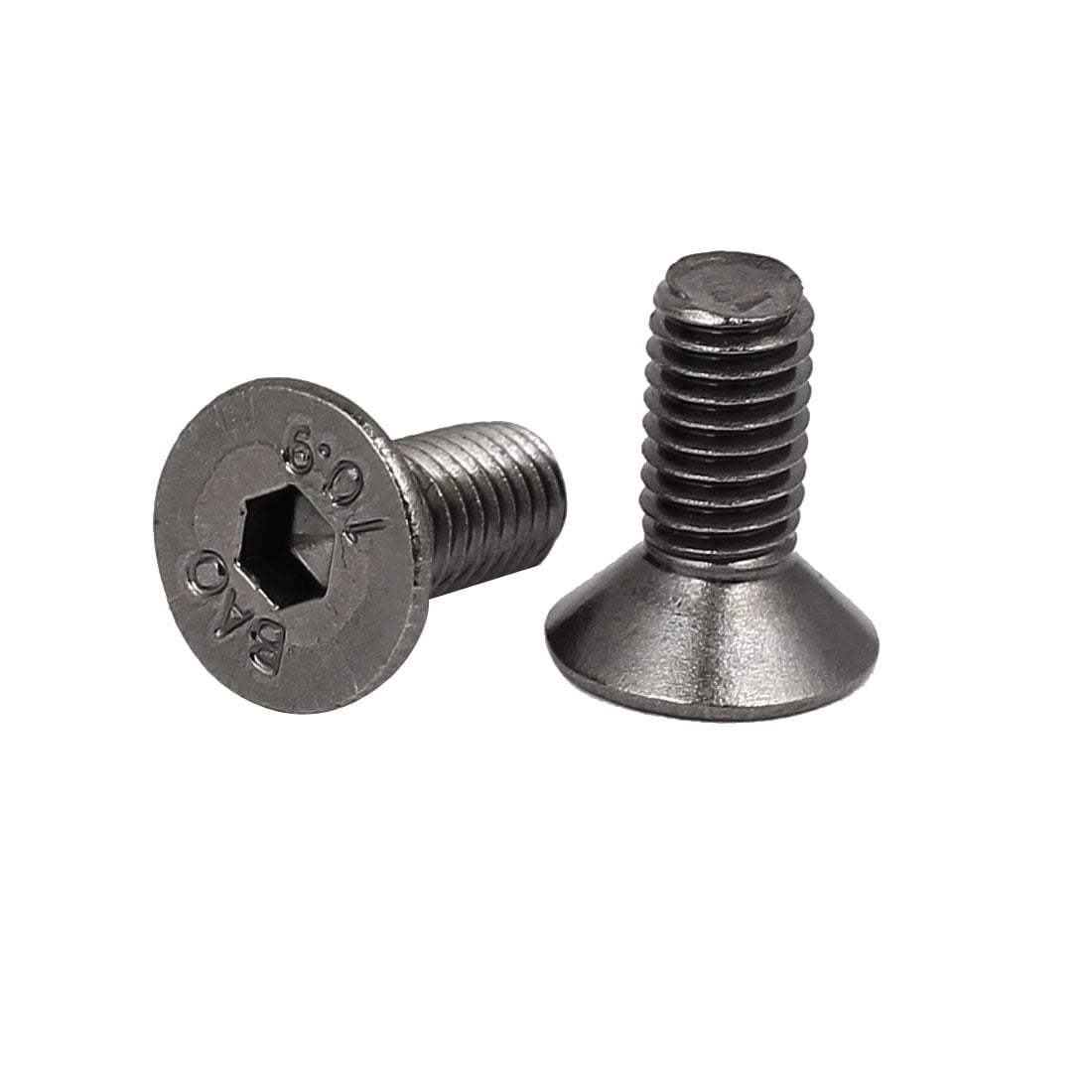 M5x12mm Black Nickle Plated Grade 10.9 Flat Head Hex Socket Cap Screw ...