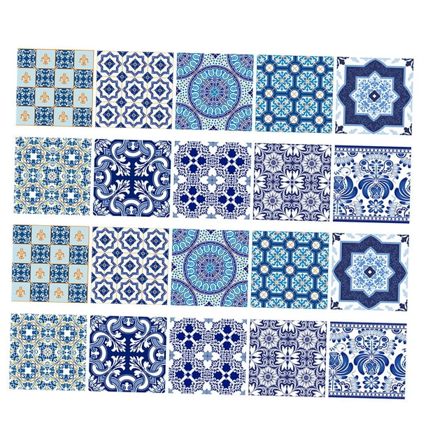 tredstone 20 Pieces Mosaic Wall Tiles Stickers Style Bathroom Kitchen ...