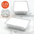 55 Pack - 2.25 LB Aluminum Containers with Lids - Disposable Foil Meal ...
