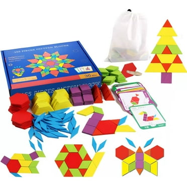 Learning Resources Pattern Blocks Smart Pack, Developmental Toy, Shapes, Patterns, 50 Pieces ...