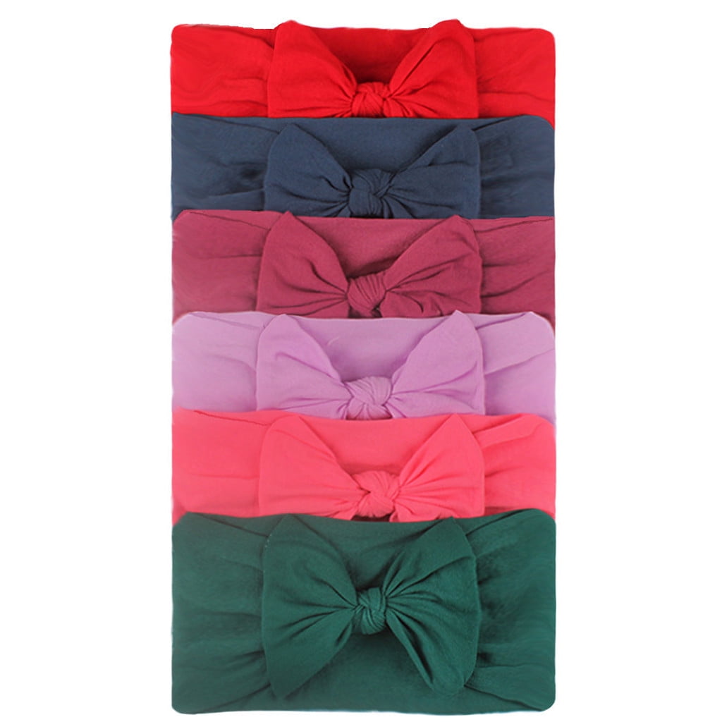 Click here for Miashui 6 Pack Soft Wide Turban Baby Headbands Gir... prices