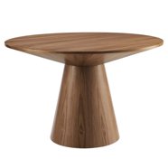 Modway Provision 47" Round Oak Dining Table, Modern Style, MDF Wood ...