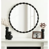 Kate and Laurel Perlina Modern Scalloped Round Mirror, 26 Inch Diameter ...