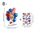 BingTong Independence Day Transparent Window Sticker – Red White Blue ...