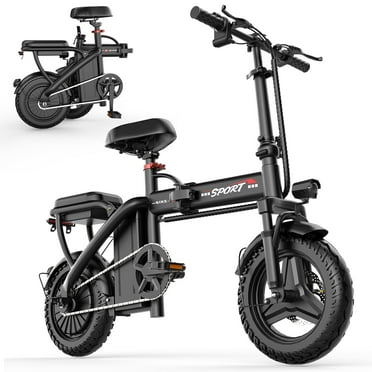 MISODO Z6 14" Electric Bike 500W Motor, 48V/10AH E-Mountain Bike,Folding Electric Bicycle for ...