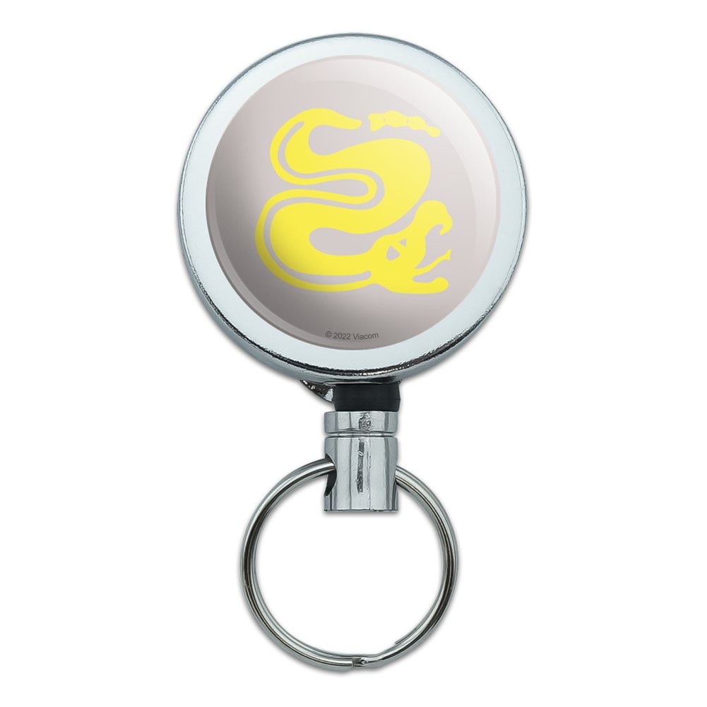 Hidden Temple Silver Snakes Heavy Duty Metal Retractable Reel ID Badge ...