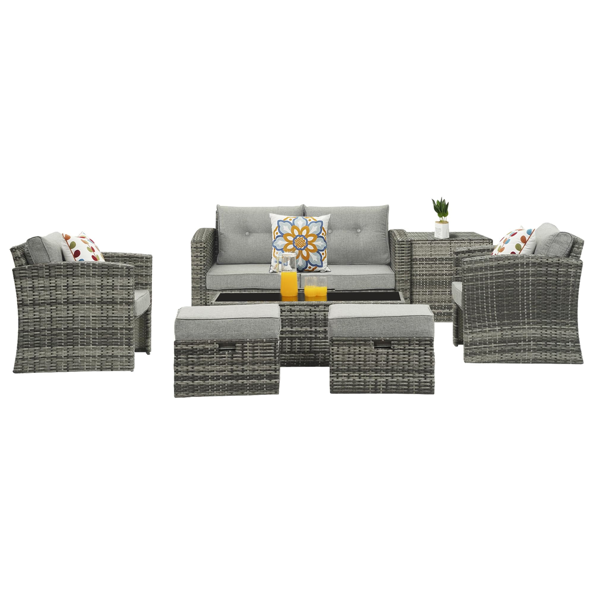 Royalcraft OUTDOOR 8 Pieces Patio Furniture Sets All Weather Outdoor ...