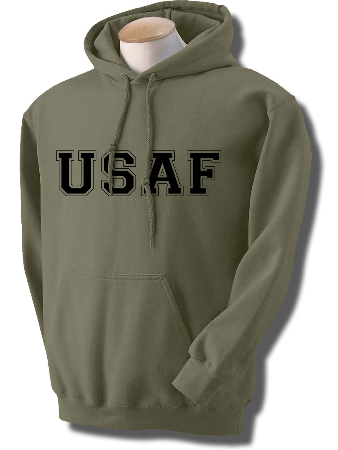 USAF Air Force Hooded Sweatshirt in Military Green - Walmart.com
