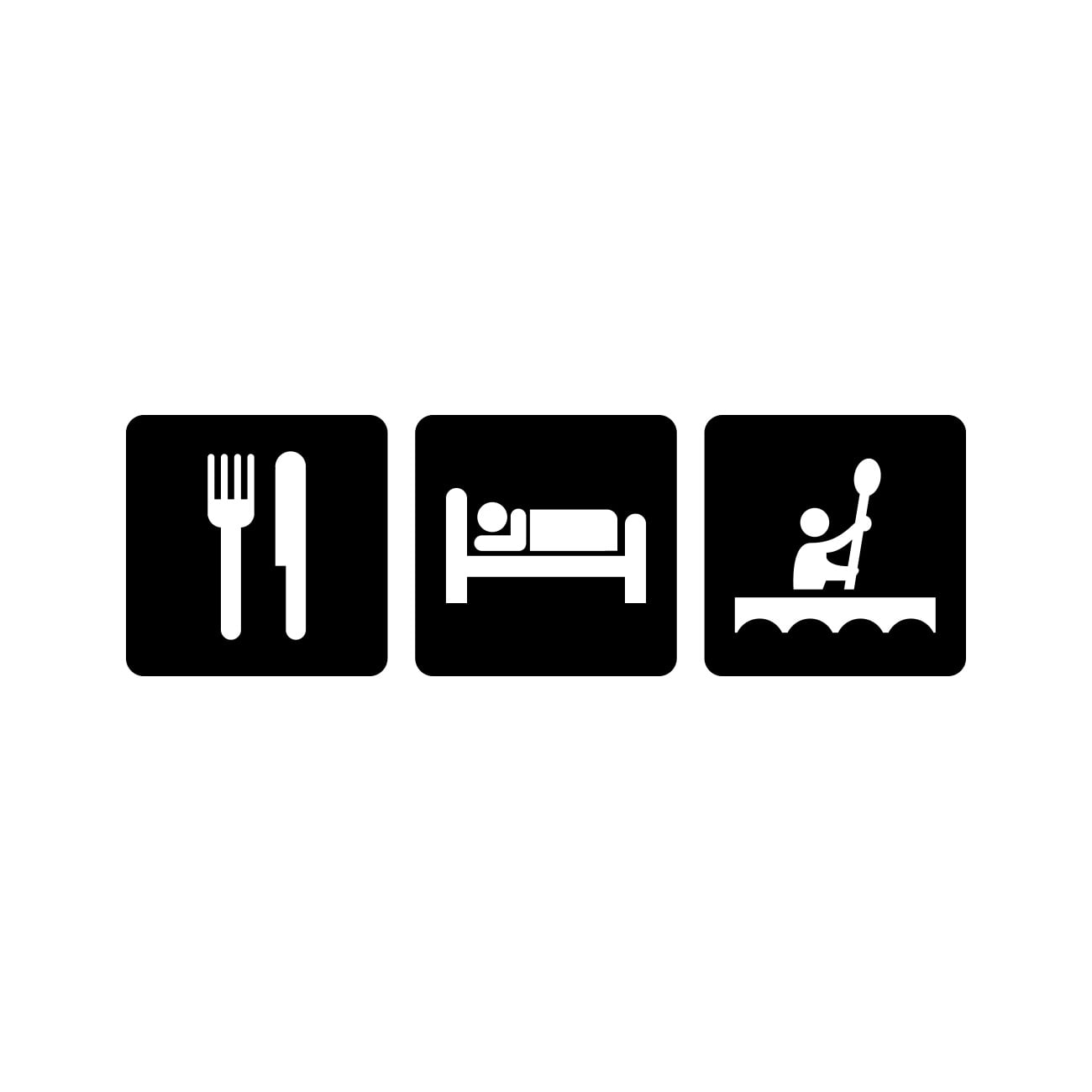 Eat Sleep Row Sticker Decal Die Cut - Self Adhesive Vinyl ...