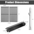 Grill Replacement Parts Kit for 2 Burner Gas Grill – Cast Iron Cooking ...