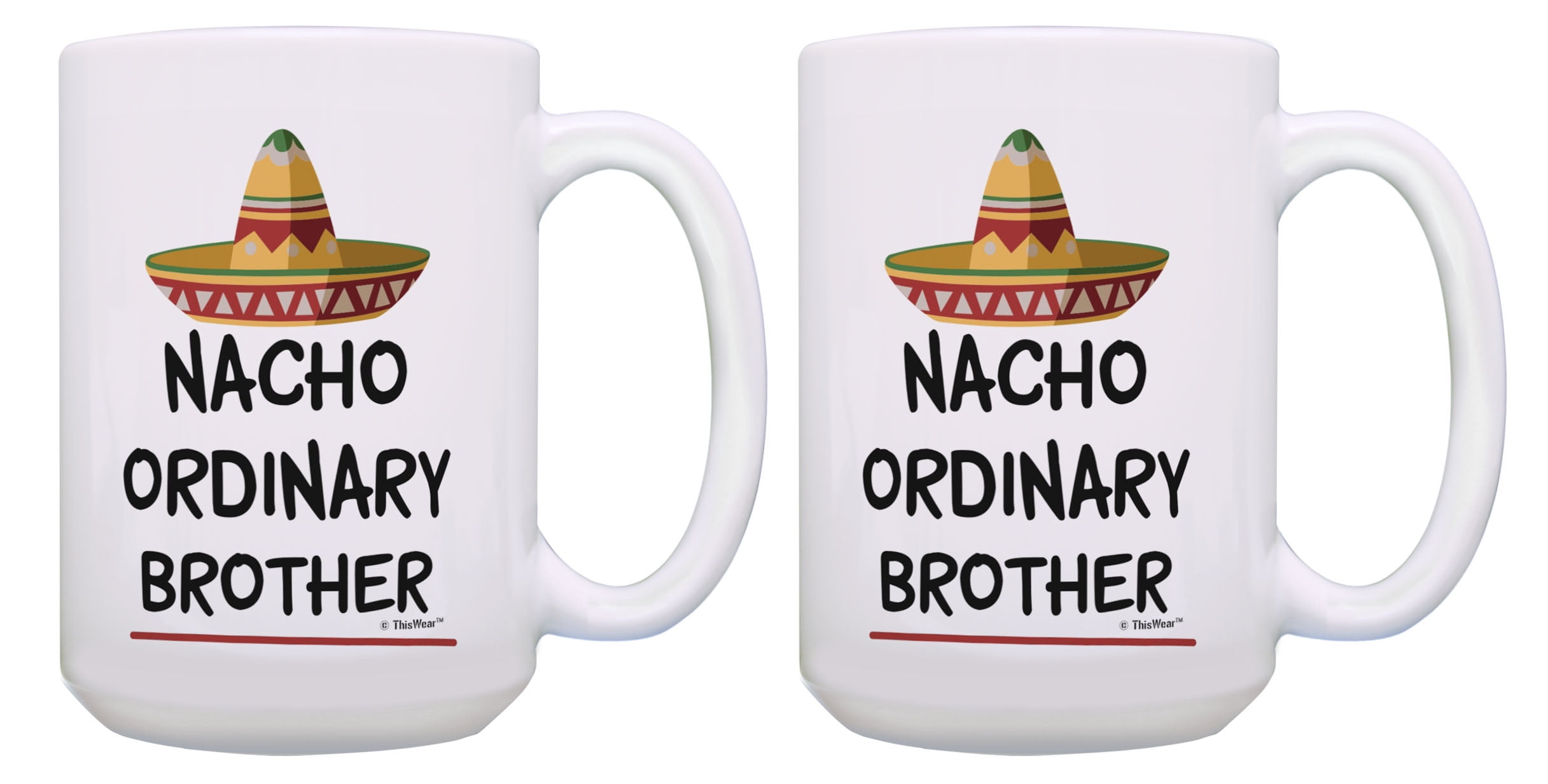 ThisWear Big Brother Mug Set Nacho Ordinary Brother Little Bro Gifts 2 ...