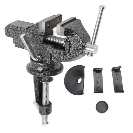 Clamp On Bench Vise, 360 Degree Rotating Heavy Duty Table Vise Prevent ...