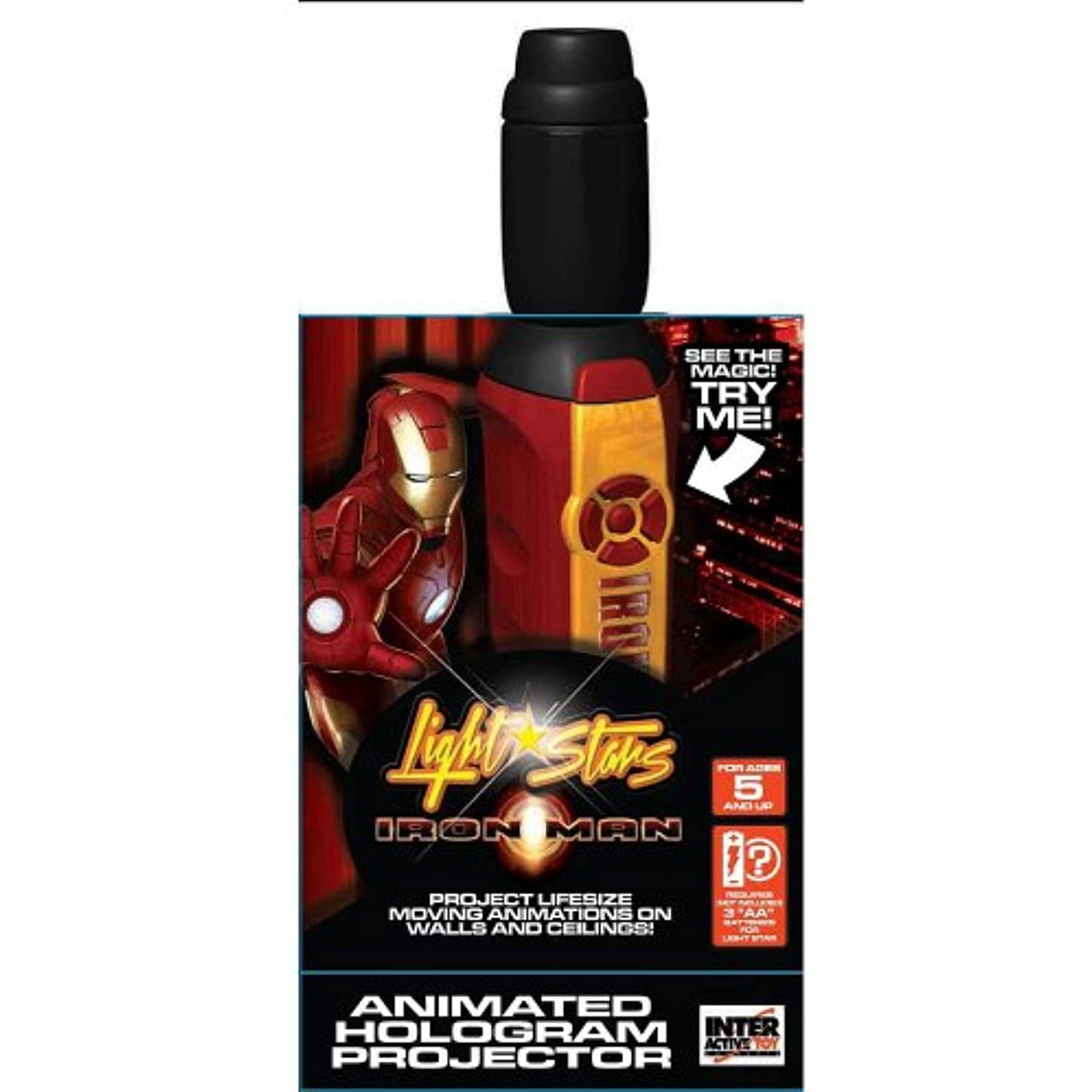 Light Stars Avengers Superhero Iron Man Hologram Projector - Marvel ...