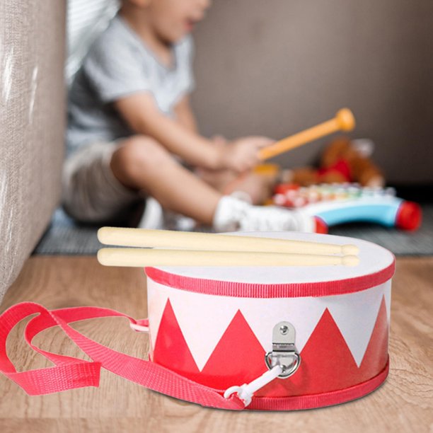 BELOVING 8 inch Kids Drum Set Durable Wooden Toy Drum for Holiday Toy ...