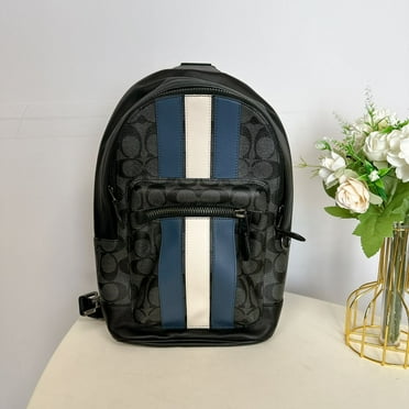 Coach Men's Hudson Crossbody 21 In Signature Canvas with Trompe L'oeil ...