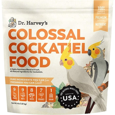 Dr. Harvey'S Colossal Cockatiel Blend Natural Food For Cockatiels, 4 ...