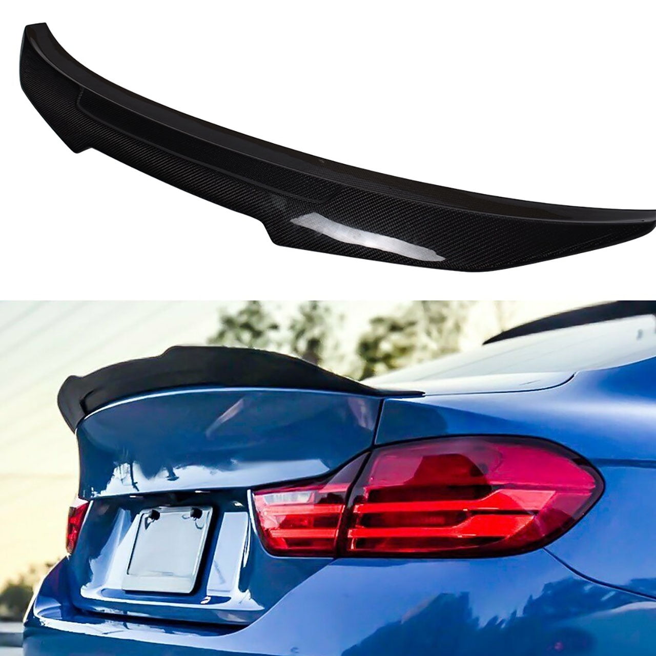 labwork Rear Spoiler Trunk Lid Carbon Fiber Wing Fit for 2007 2018 2019 ...