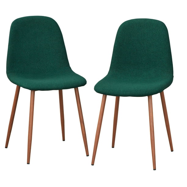 Simple Living Larsen Dining Chairs (Set of 2) Dark Green - Walmart.com