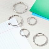 Pen+Gear Silver Metal Book Rings 4 to 1 inch and 1.5 inch, 8 Count ...