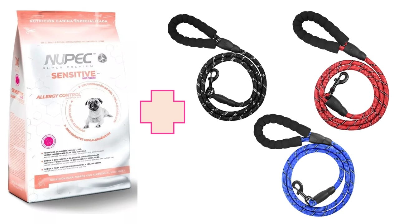 Paquete nupec sensitive razas pequeñas 8 kg + 1 correa de paseo 1.60 mts Fancy pets | Walmart en ...