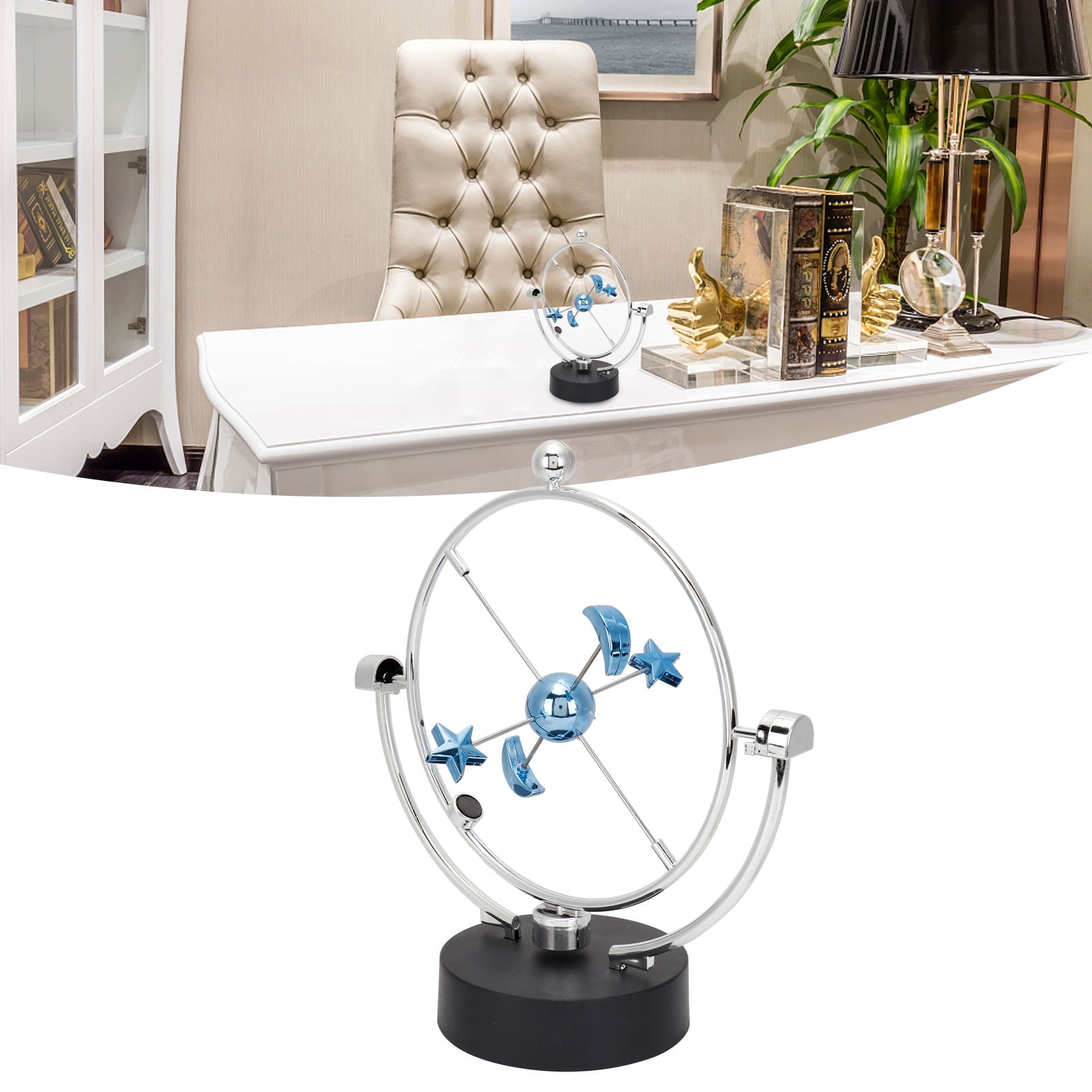 Higoodz Perpetual Motion Swing Balancing Balls Office Desk Ornament ...
