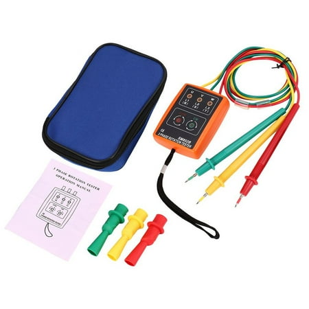 SM852B 3 Phase Rotation Tester Digital Phase Indicator Detector LED ...