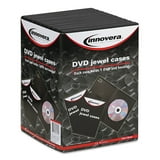 Innovera Standard DVD Storage Case, Black, 10/Pack with Interior Tabs ...