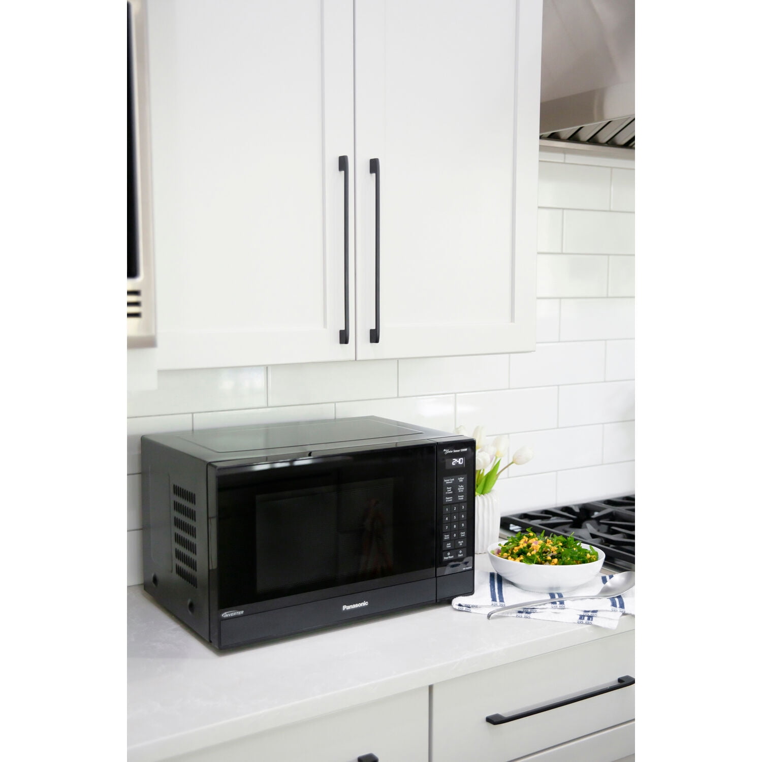 Buy Panasonic 1.2 Cu. Ft. 1200W Genius Sensor Countertop Microwave Oven with Inverter Technology ...