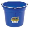 Little Giant Flat Back Plastic Animal Feed Bucket 5Gal Berry Blue ...
