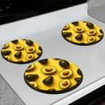 Bahomeck Gas Stove Burner Cover Set Of 4,Pattern Of Avocados On Yellow ...