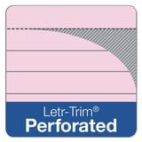 Prism+ Perforated Lined Writing Pads, Narrow Rule, 5 x 8, Pastel Pink ...
