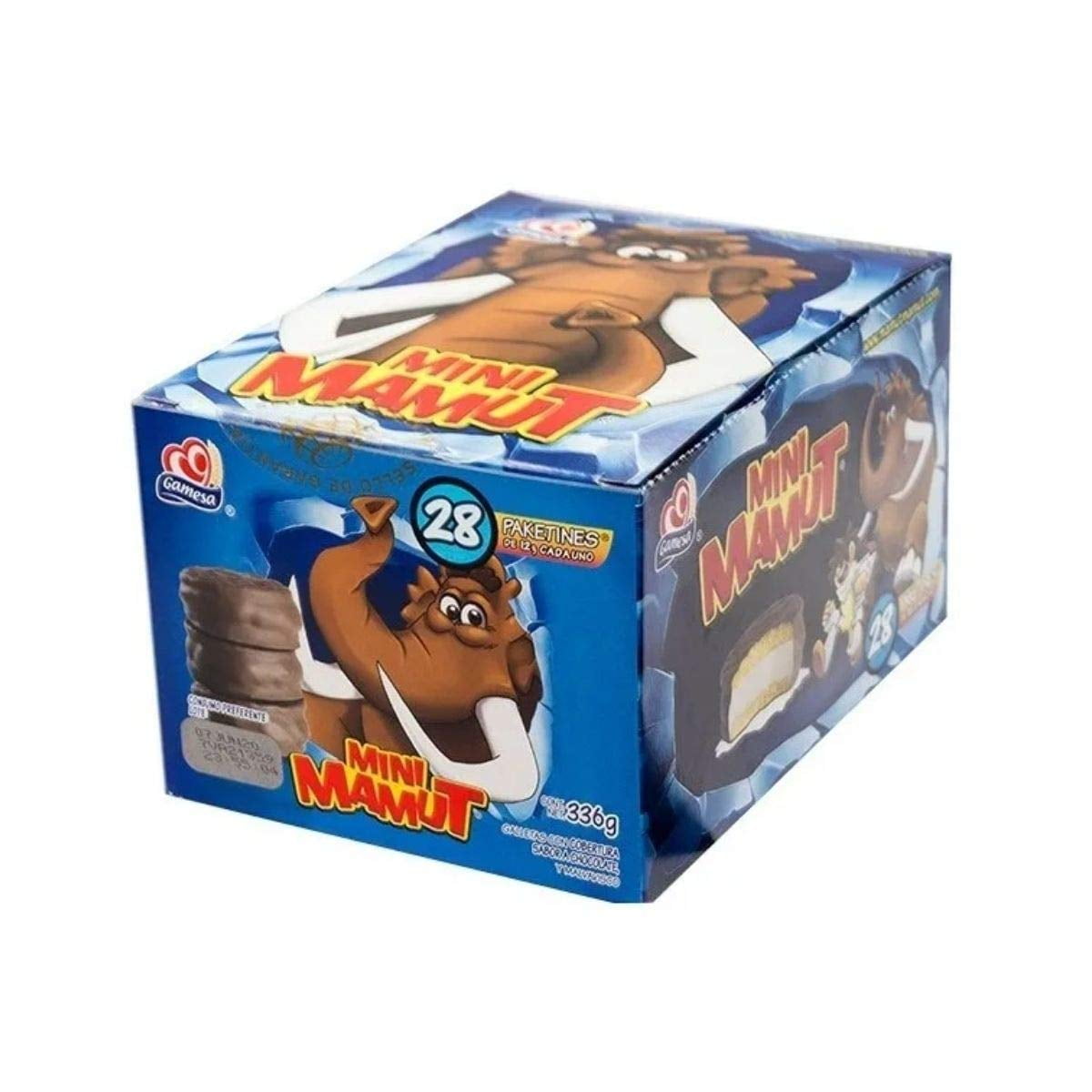 Mini Mamut by Gamesa with 28 Small Packs | Cookies Covered with ...